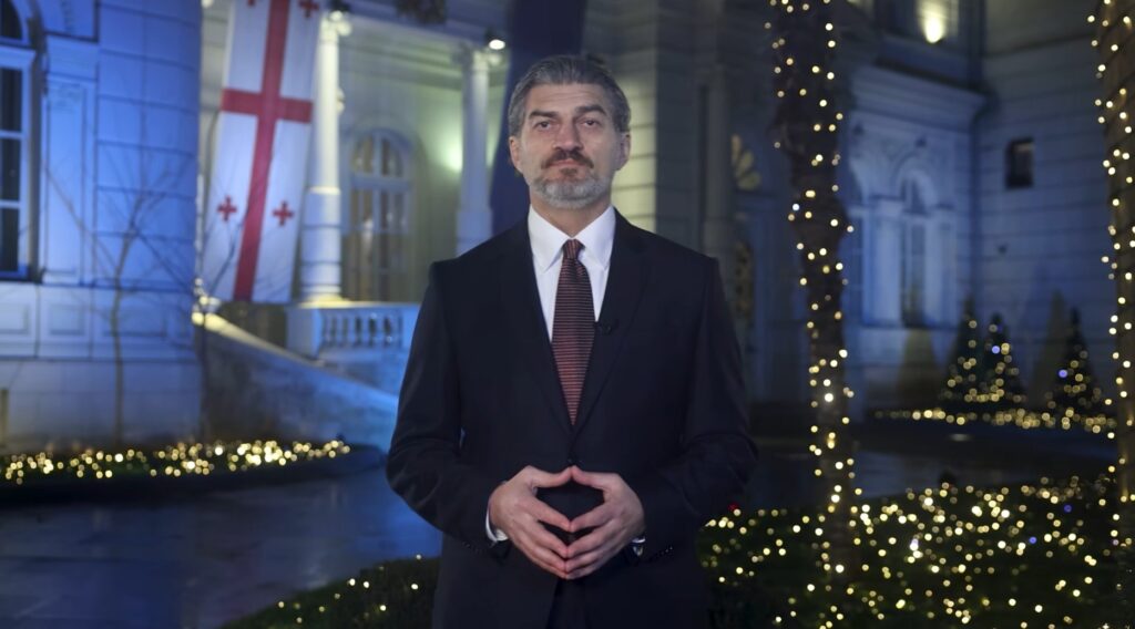 Новогоднее поздравление президента Грузии Михаила Кавелашвили - 1TV